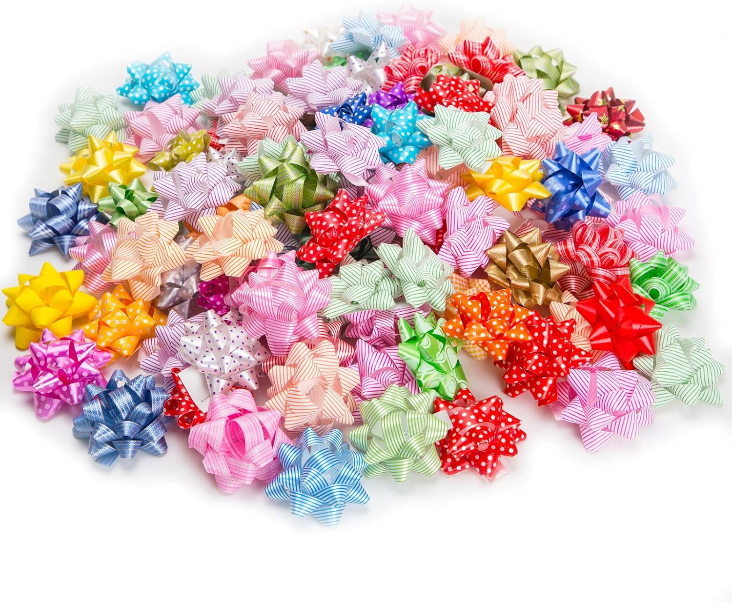 2 inch 100 count Small Bows for Wrapping and Presents,Multiple coClour ...