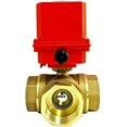 2 inch 3 Way Motorized Ball Valve Electric Ball valve Brass DN50 Ball Valve Three Line Two Point ...