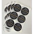 2 inch 300PCS Black 5 Star Delivery Labels Stickers Waterproof Stickers ...