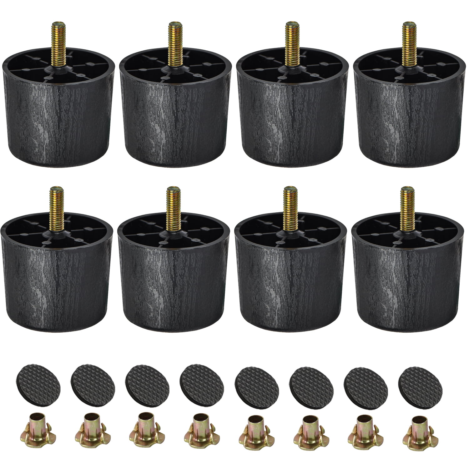 2 inch / 5cm Plastic Furniture Legs, Tchosuz Pack of 4 Mid Century ...