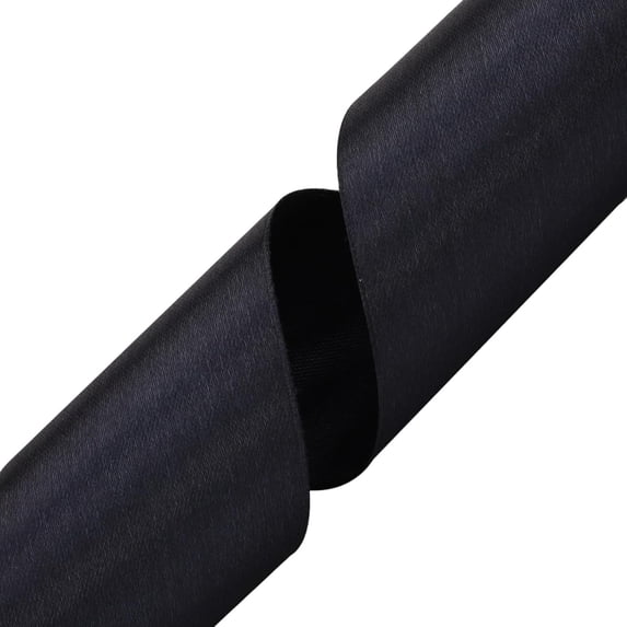 2 inch Black Satin Ribbon 50 Yards Solid Fabric Ribbons Roll for Gift ...