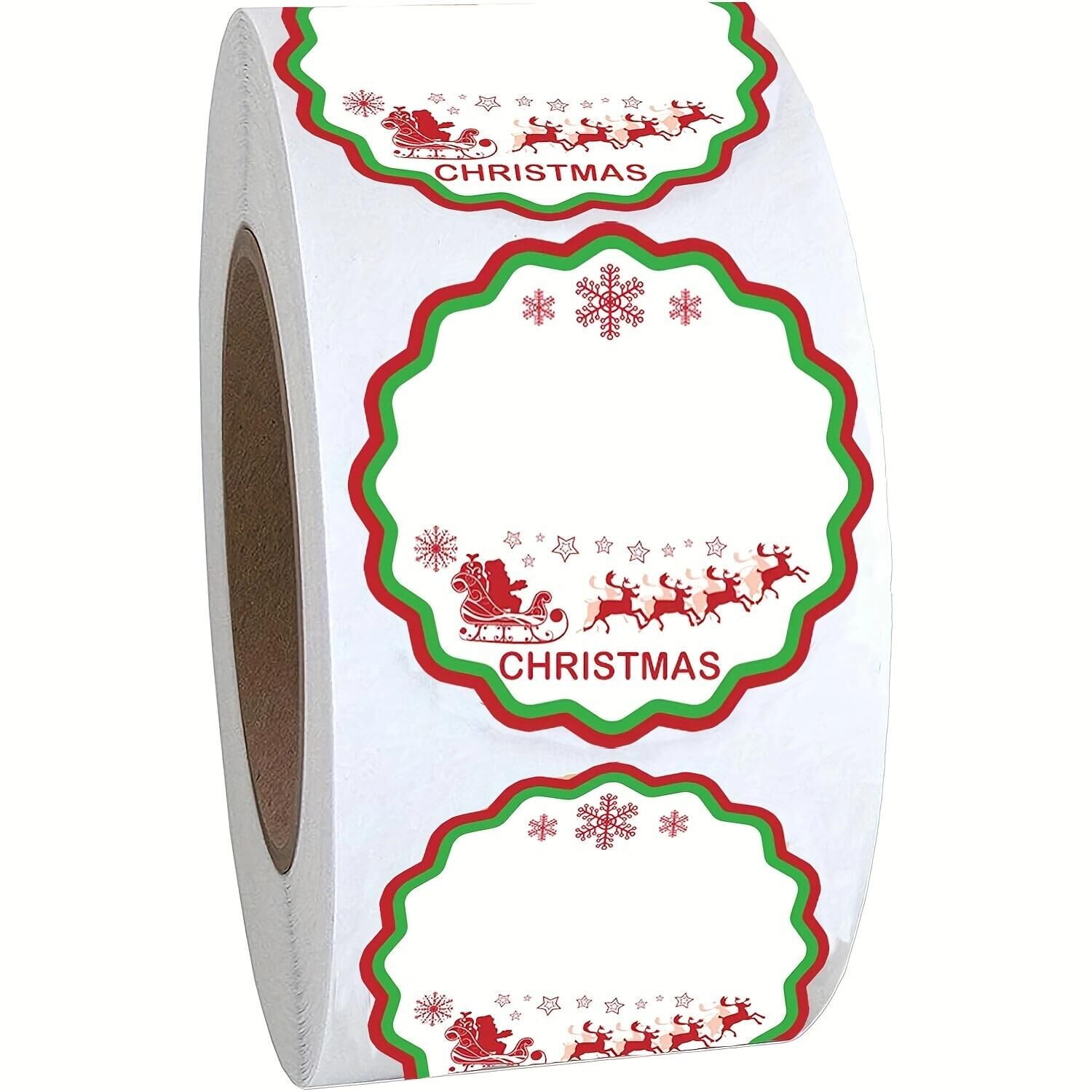 2 inch Christmas Themed Direct Thermal Labels Color Coding Dot Labels ...