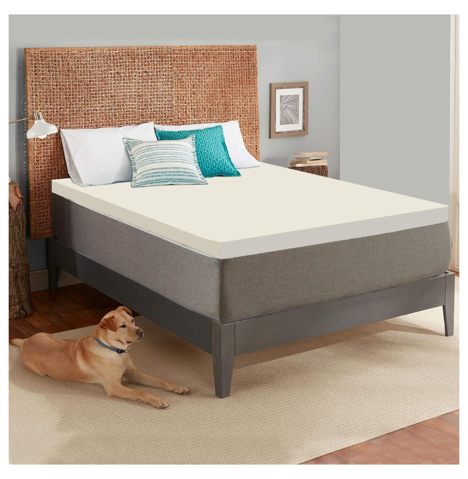 2-inch Comfortable Foam Bed Topper with Extended Life Span | Soft and ...