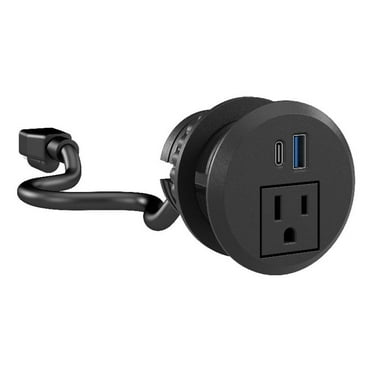 Power Grommet with USB for Desktop Desktop Power Data Outlet with 2 AC ...
