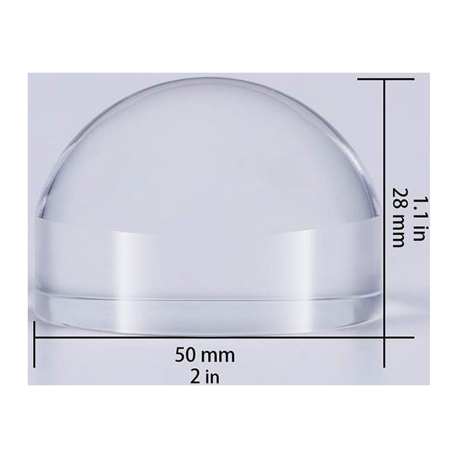 2 inch Magnifying Dome - Portable Paperweight 8X Magnifier Clear ...