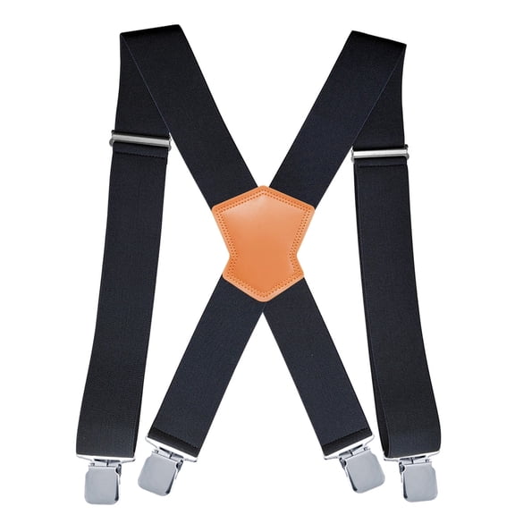 Suspenders for Men, X‑Back Elastic Braces with 4 Sturdy Metal Clips ...