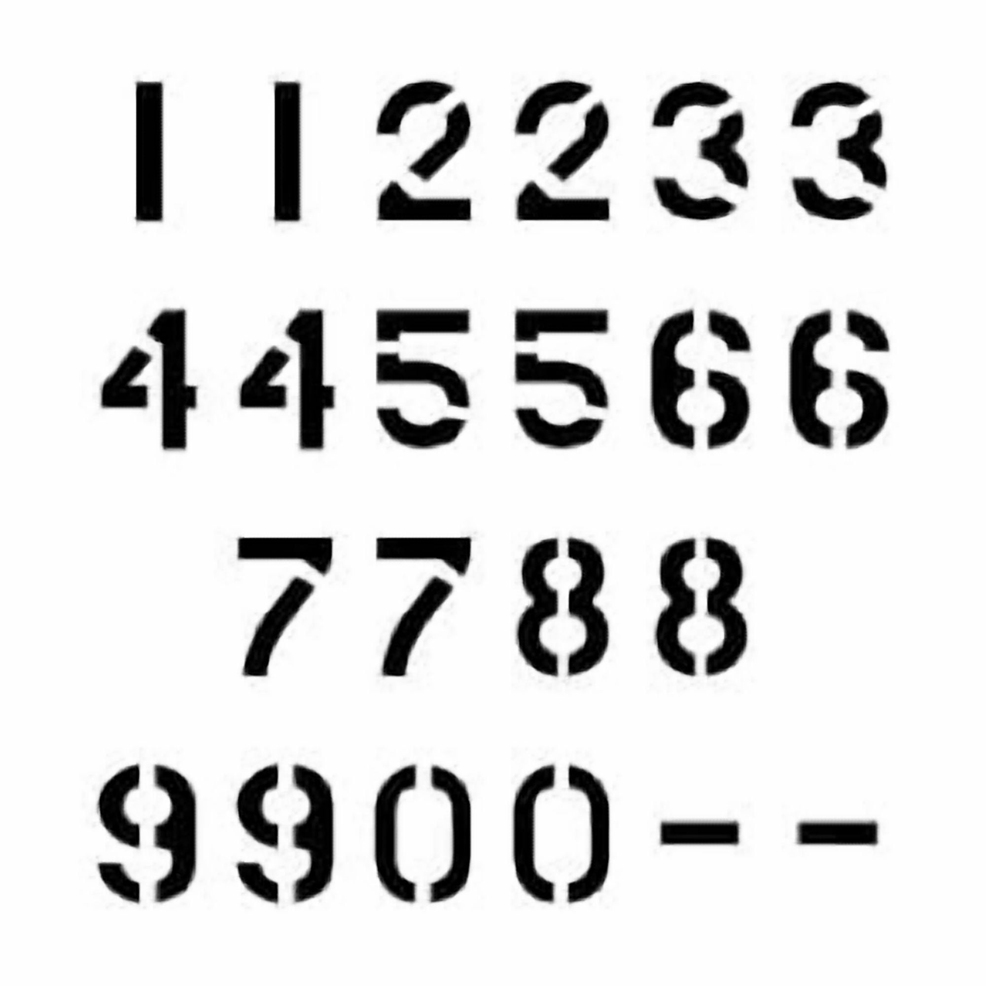 2 inch Military Number Stencil Set | Large Font | 10 mil | Paint ...