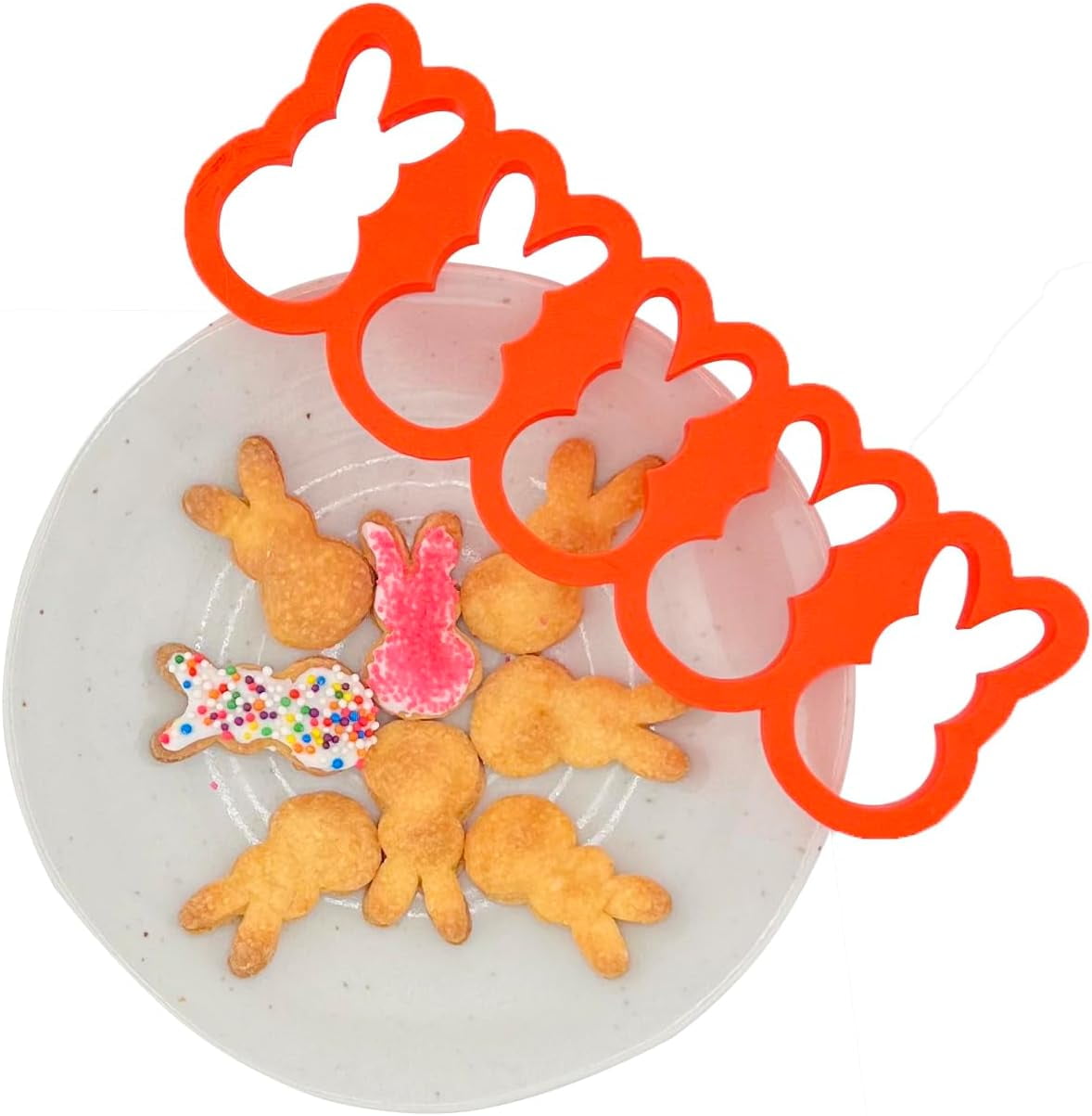 2 inch Mini Easter Bunny Cookie Cutter, Made in USA by Mighty Gadget (5 ...