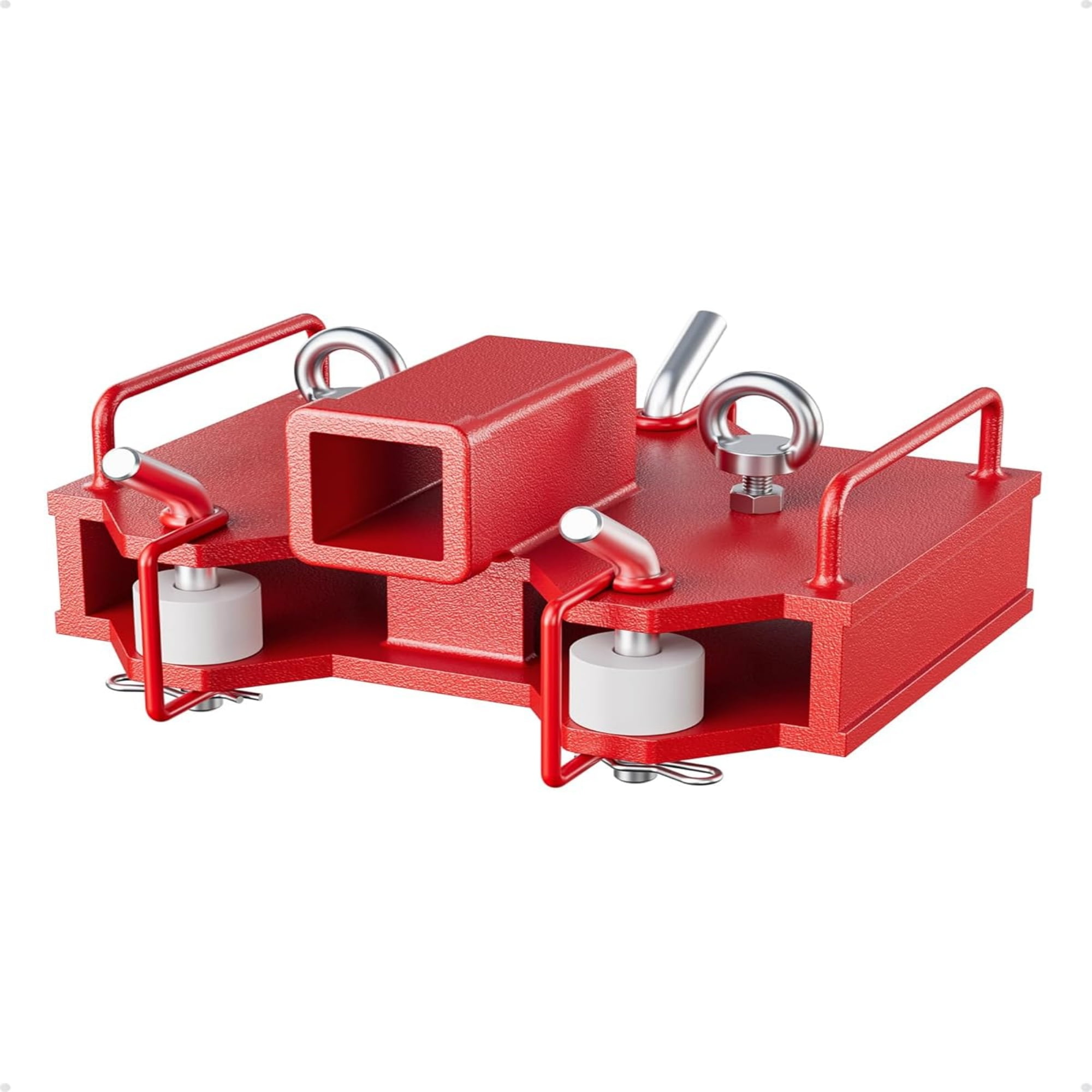 2 inch Red Forklift Trailer Hitch Receiver for Dual Pallet Forks, 7000 ...