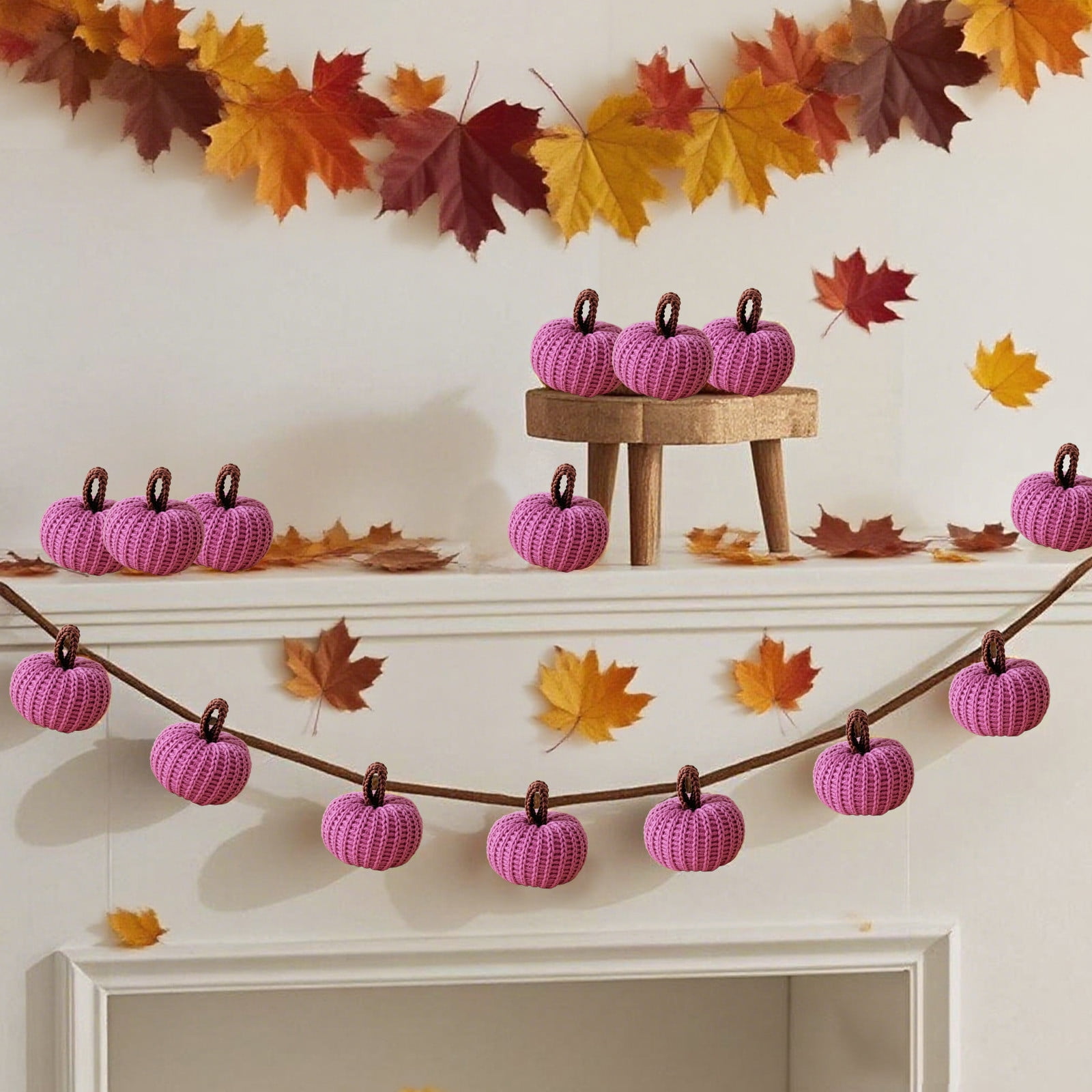 2-inch Soft Pumpkin Tree Decoration, Cute Hanging Thanksgiving Holiday ...