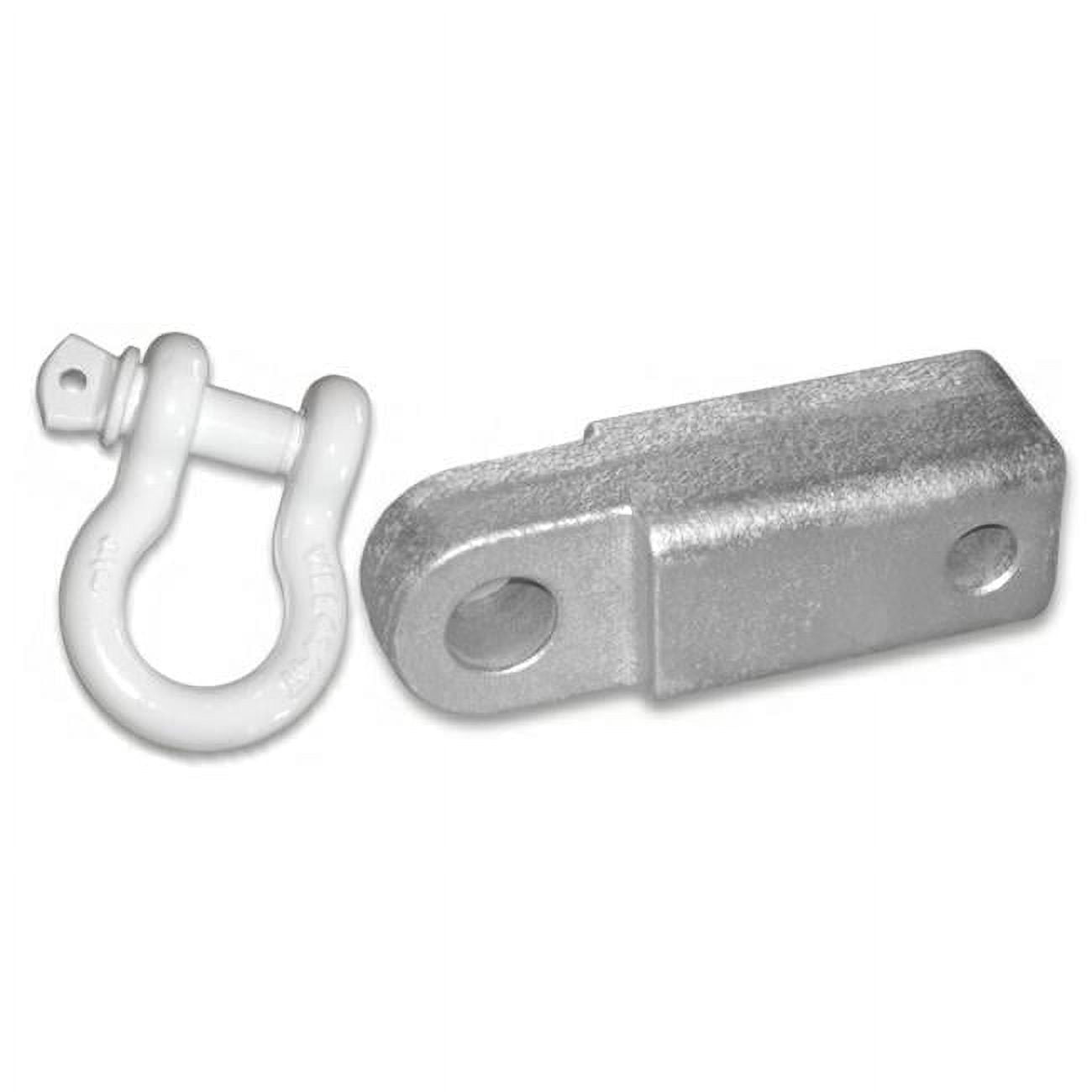 2 inch Steel Receiver Bracket w/ SUPER WHITE Powdercoated D-Shackle ...