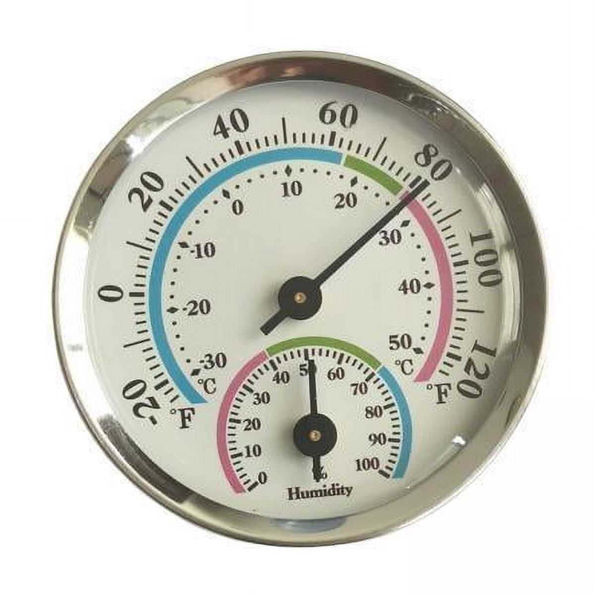 2 inch Wall hygrometer Humidity Meter Metal Diameter 57mm -20 to 120 ...