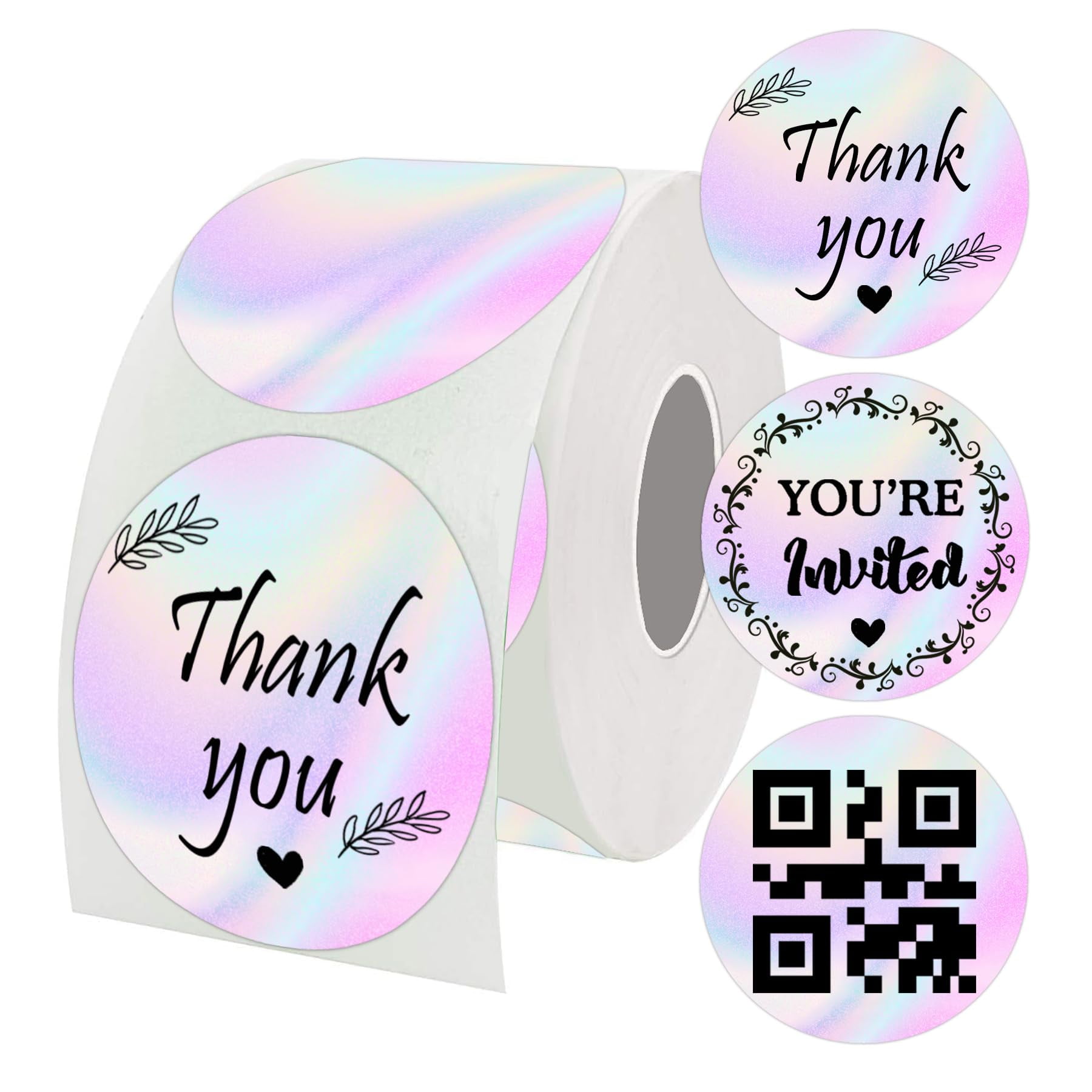 2 inch direct thermal labels, 500 pcs per roll, round color coding dots ...