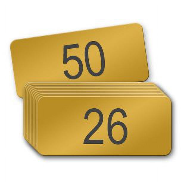 2 inch x 1 inch Numbered Brass Locker Tags (Numbered 26-50) - Walmart.com