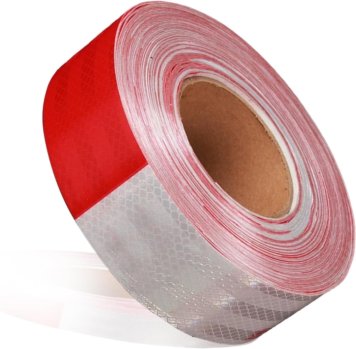 2 inch x 50Feet Reflective Safety Tape DOT-C2 Waterproof Red and White Adhesive conspicuity tape ...