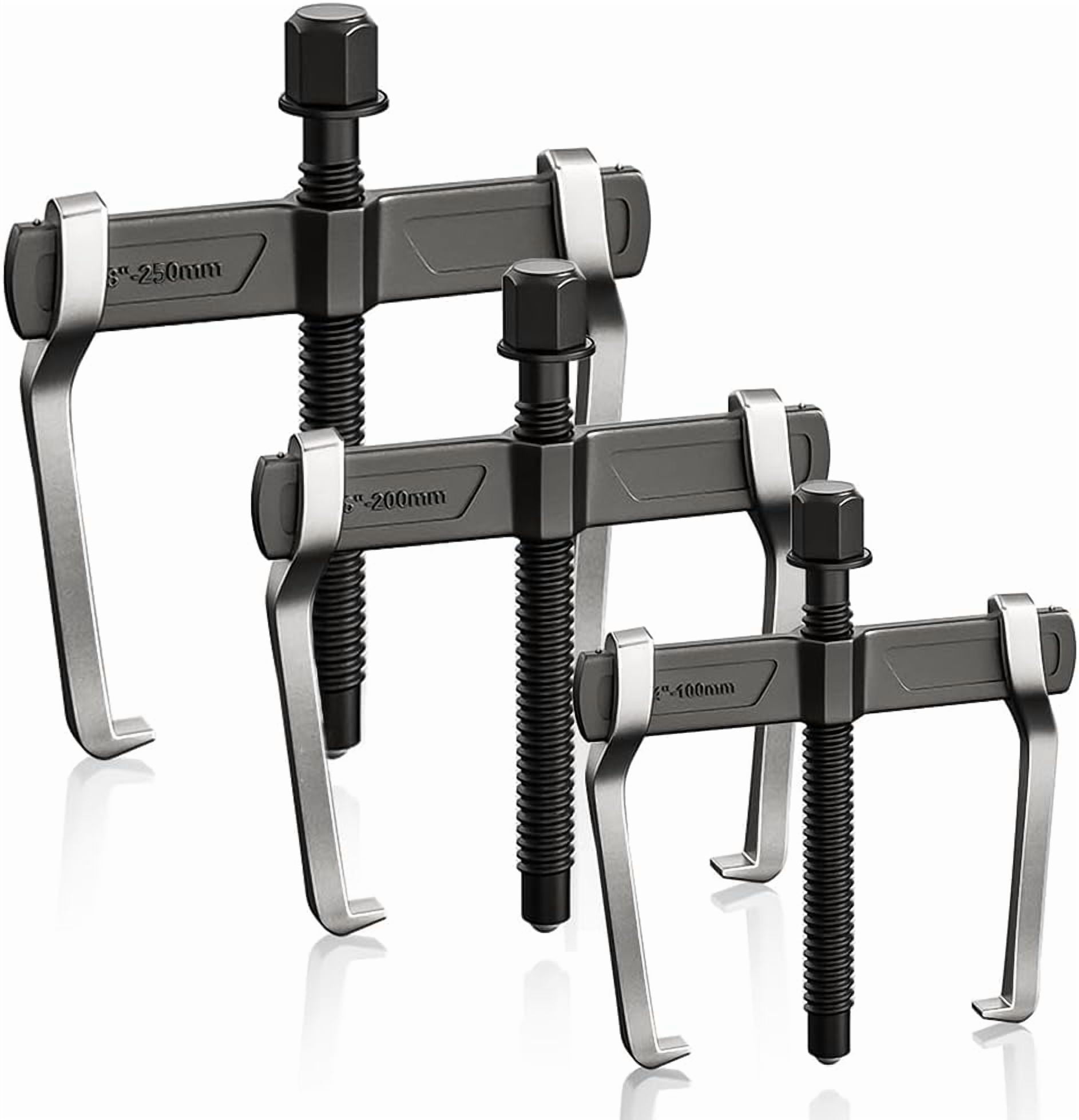 **2 jaw gear puller set, 4'' 6'' 8'' cr-v steel bearing puller gears tool adjustable, 2 claws ...