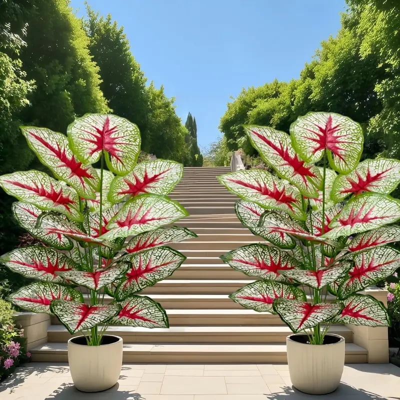 2 large realistic multi-functional faux green plants, suitable for ...