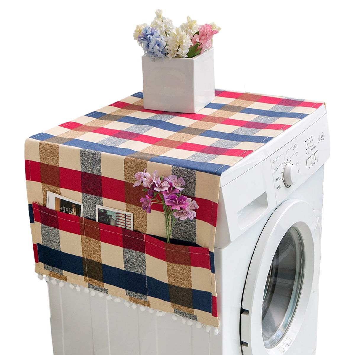 2 latticed modern simple drum washing machine dust cover 55*130cm-style ...