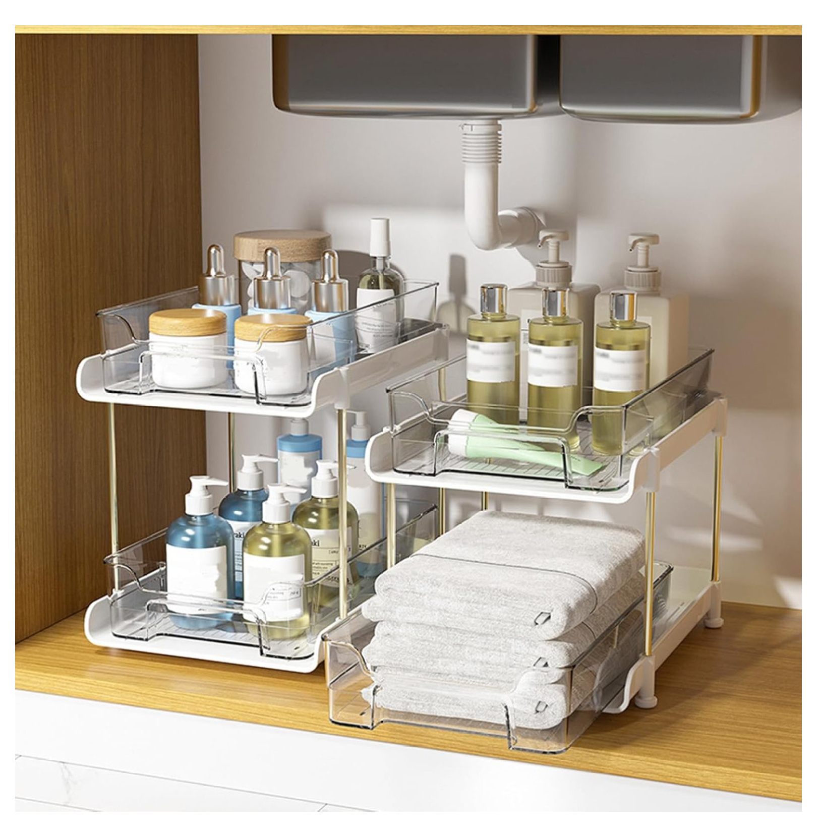 2 layer PET transparent storage box 2 pack - Walmart.com