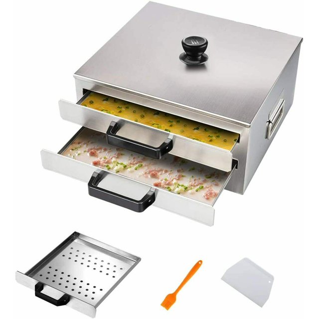 2 layer Rice Noodle Rolls Machine Stainless Steel Steamed Machine ...