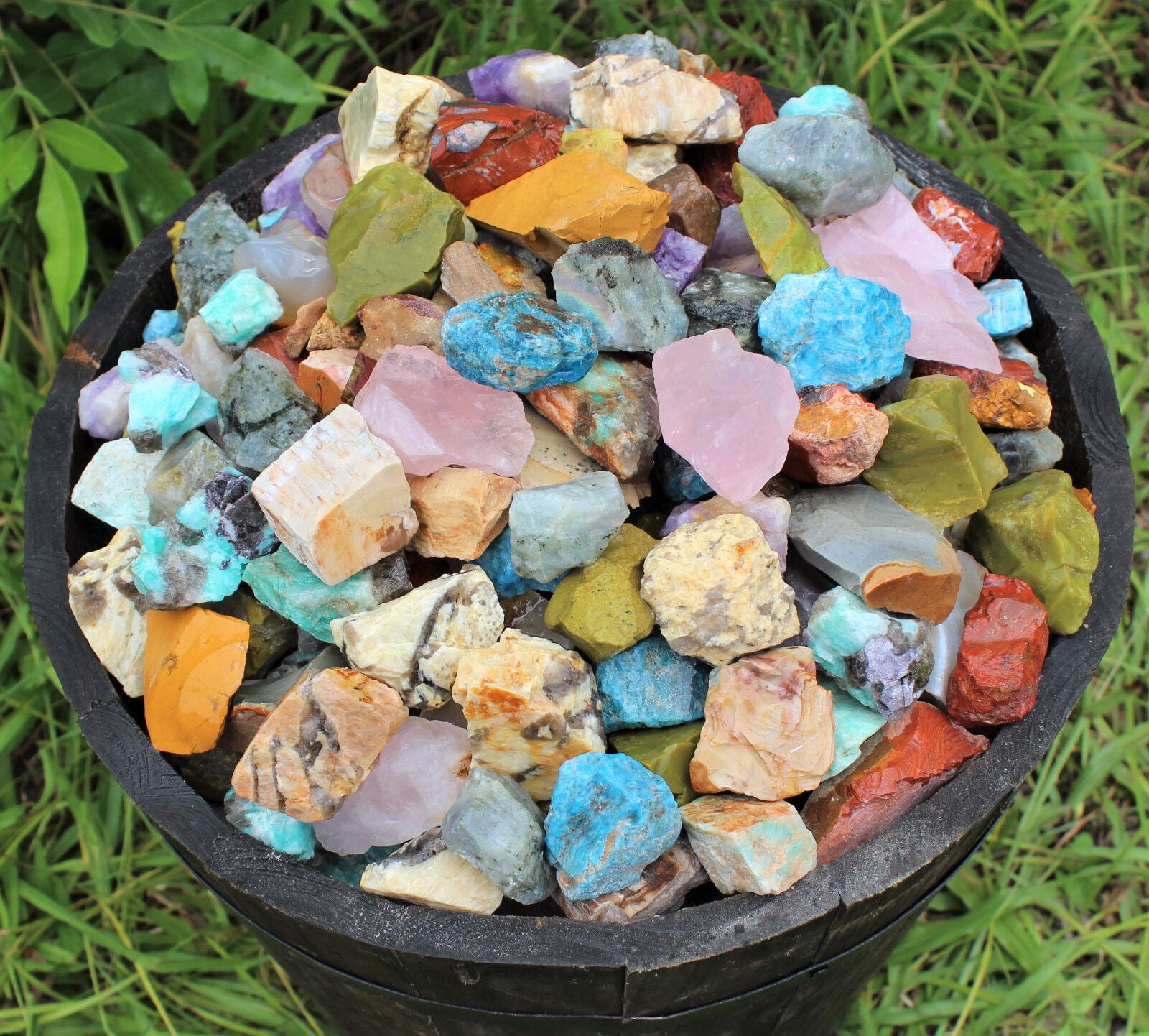 2 lb Bulk Lot Africa Mix Natural Rough Raw Tumbler Rocks 4500 Carats ...