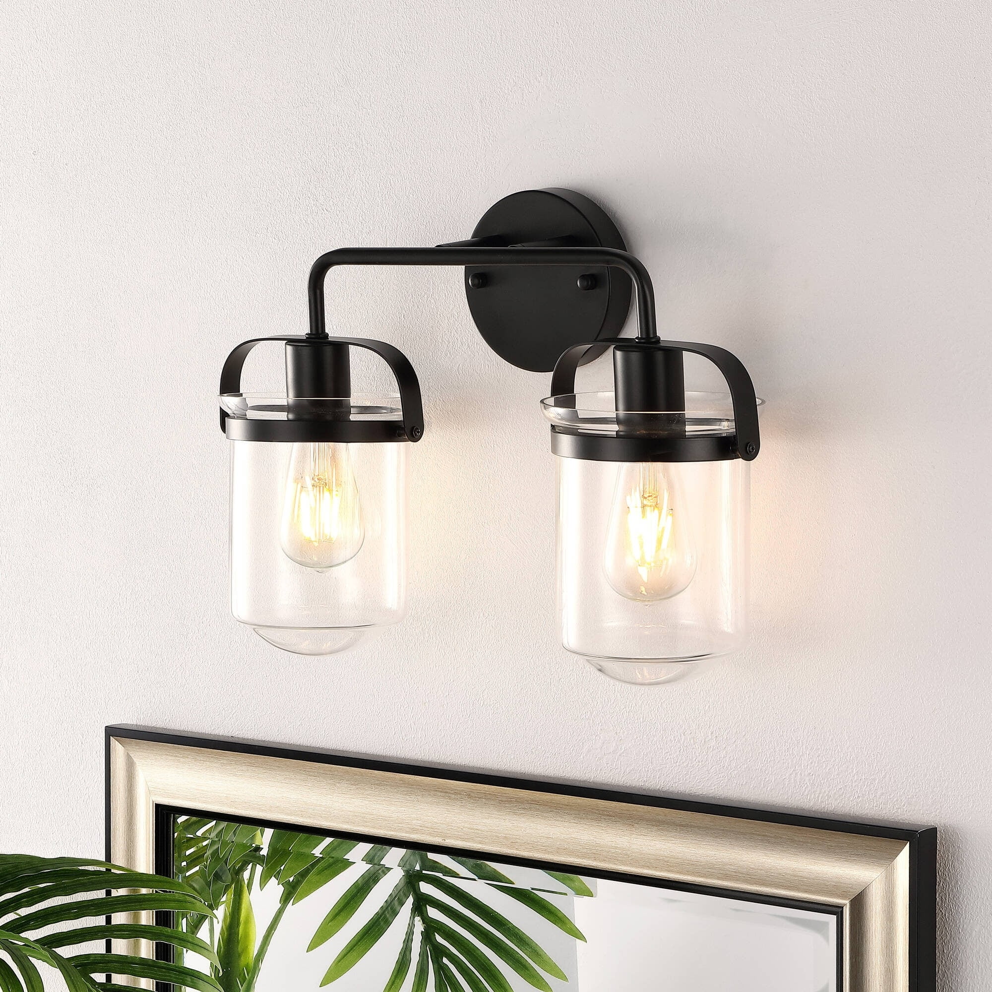 2 light wall sconce fixtures for bathroom above mirror - Walmart.com
