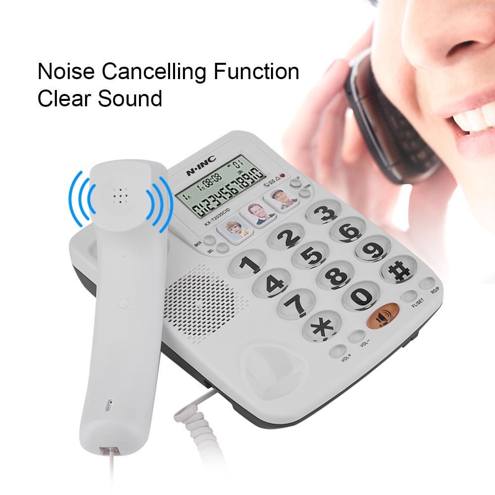 2-line Corded Phone with Speakerphone, Speed Dial, Noise Cancelling ...