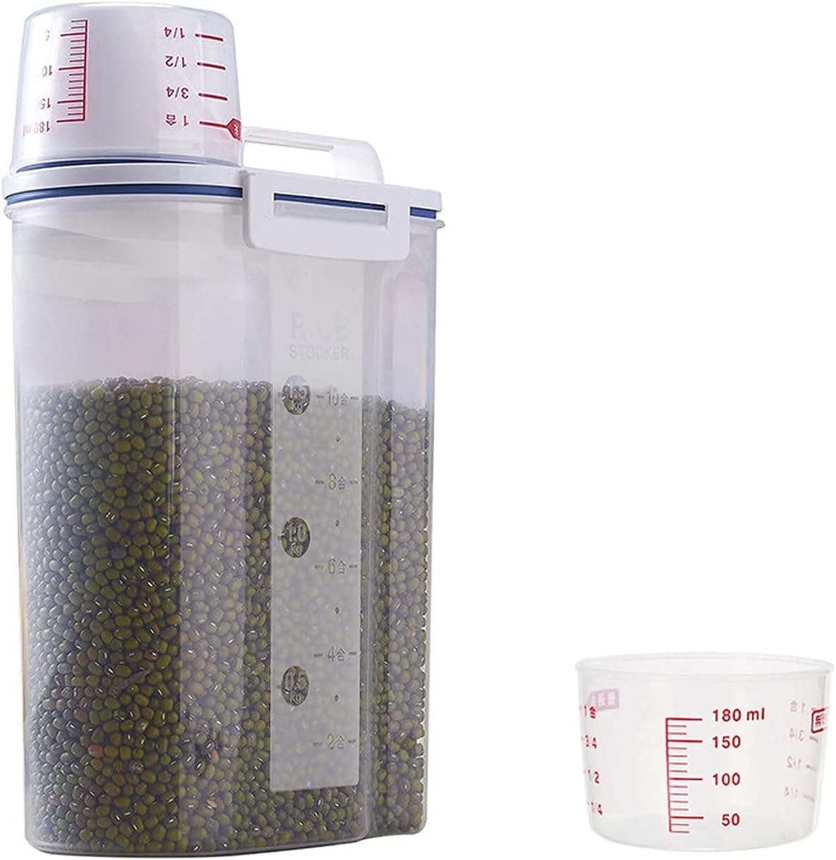 2-liter storage box, pet food container, sealed food storage container ...