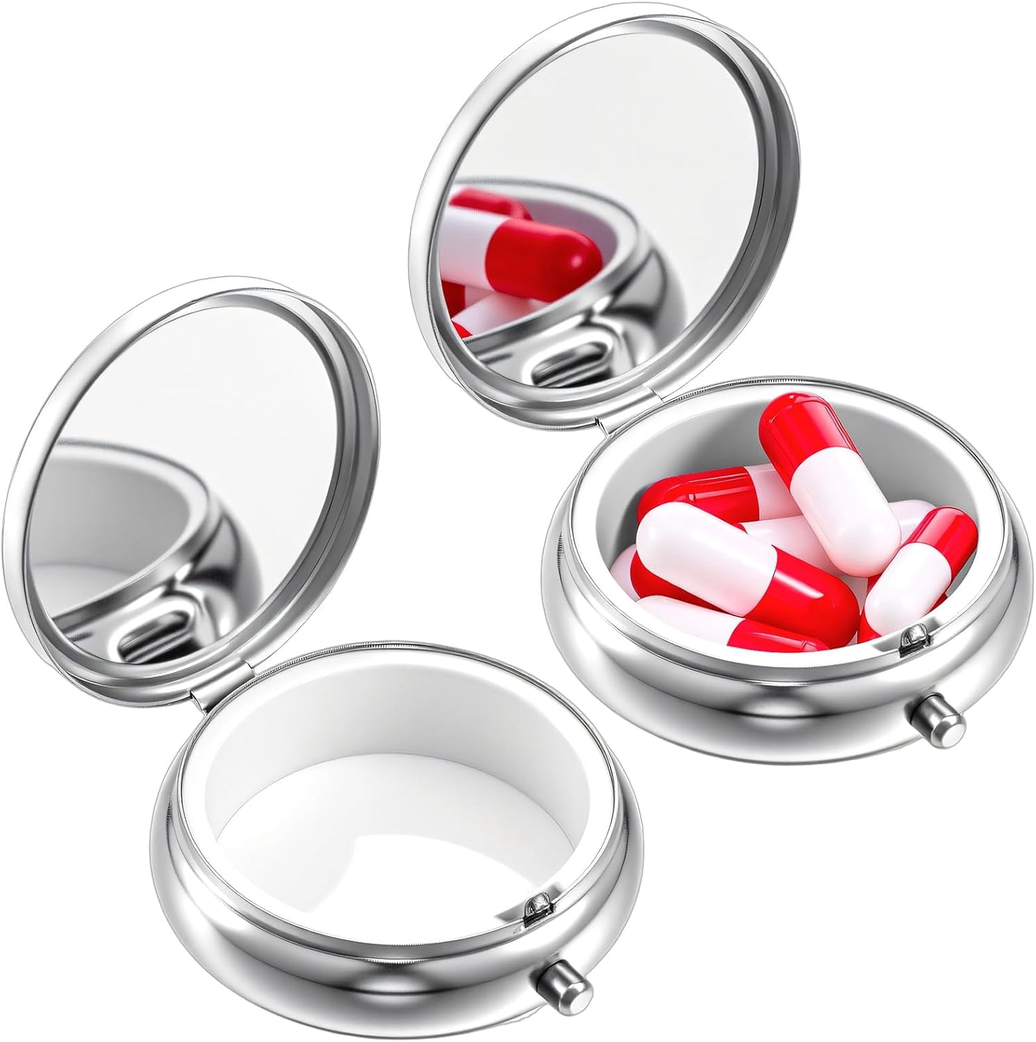 2 metal medicine boxes cute small pocket medicine box, small medicine ...
