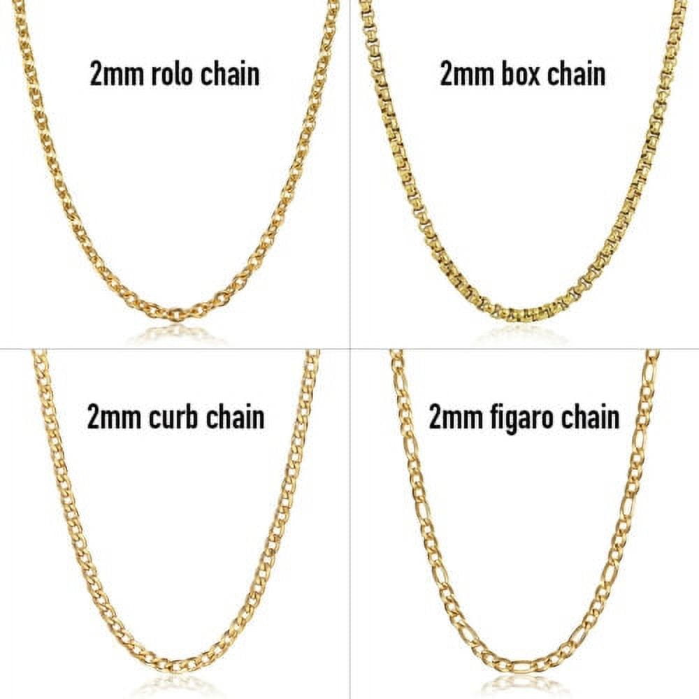 Customer reviews for 2 mm 18 inch Stainless Steel Chain Gold Plated ...