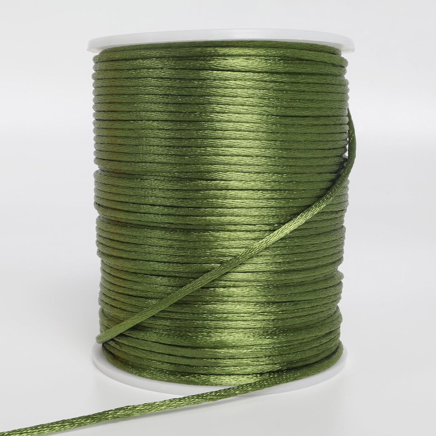 2 mm x 330 Feet Satin Nylon Cord, Silky Smooth Nylon String for Jewelry ...