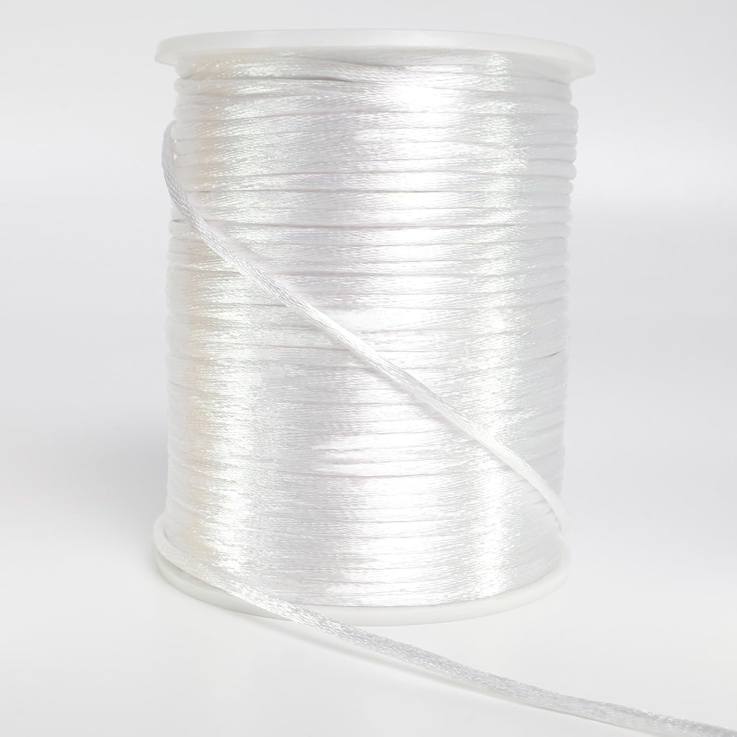 2 mm x 330 Feet Satin Nylon Cord, Silky Smooth Nylon String for Jewelry ...