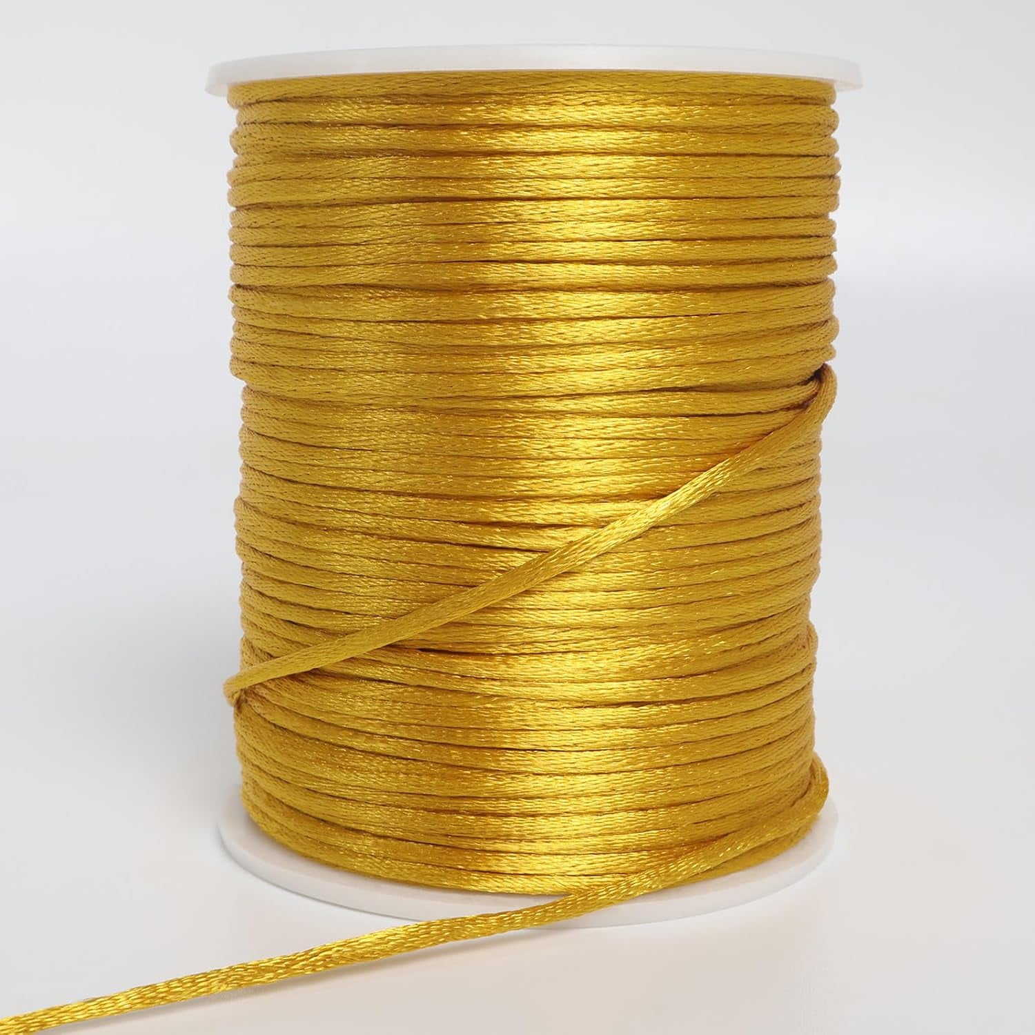 2 mm x 330 Feet Satin Nylon Cord, Silky Smooth Nylon String for Jewelry ...