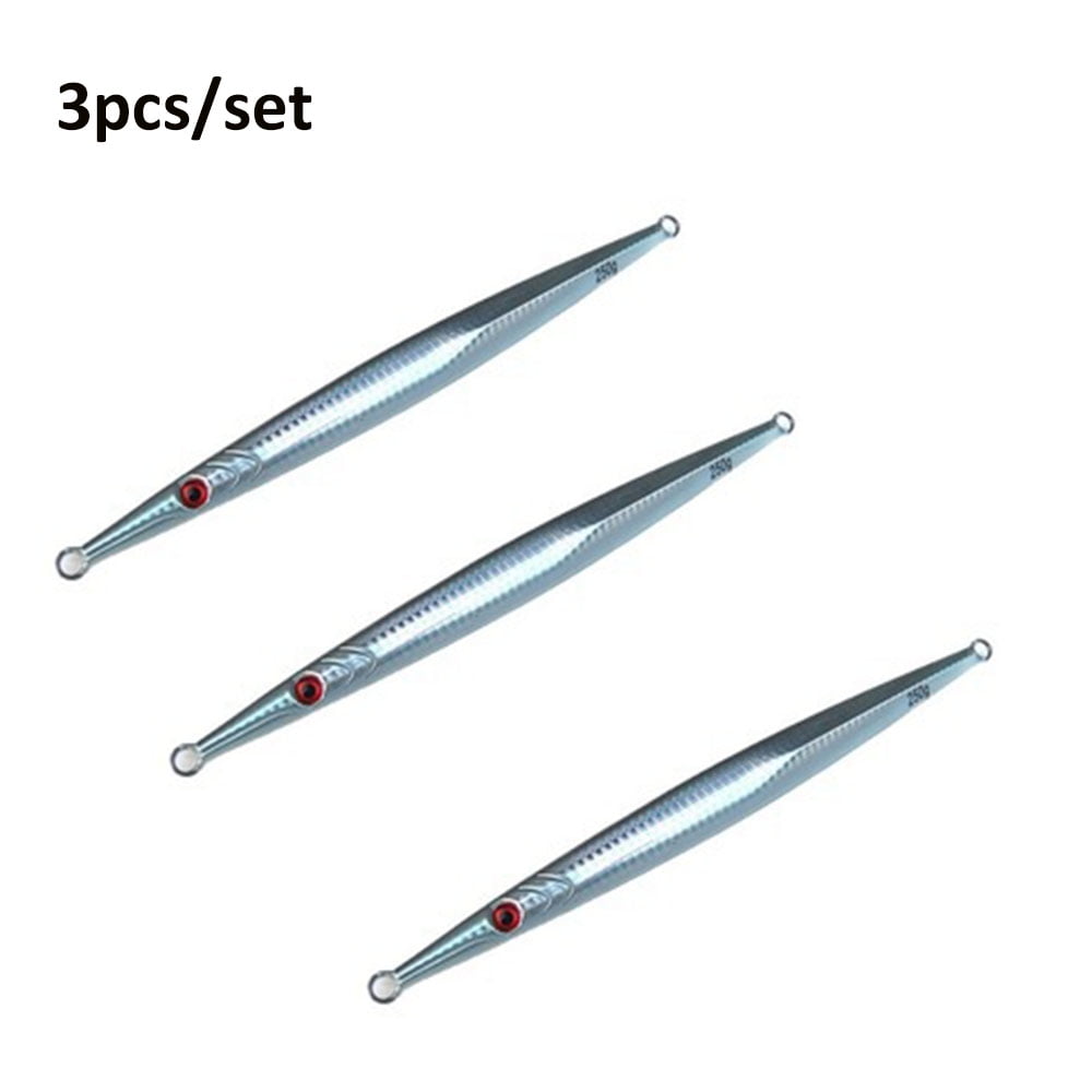 2 of 3pcs/set Fast Sinking Slow Pitch Metal Jigs, Saltwater Shore ...