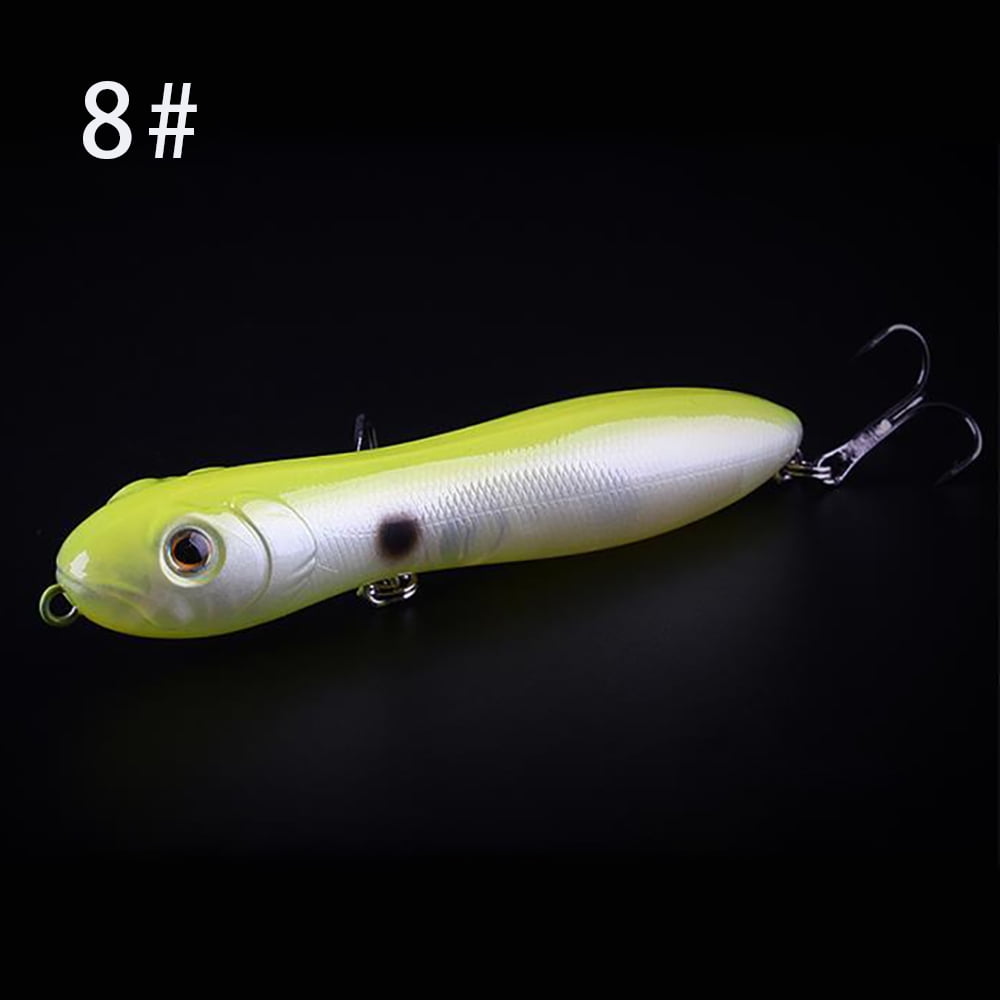 2 of 4in Fishing Spook Pencil Lure Floating Topwater Loud Noisy Bait ...