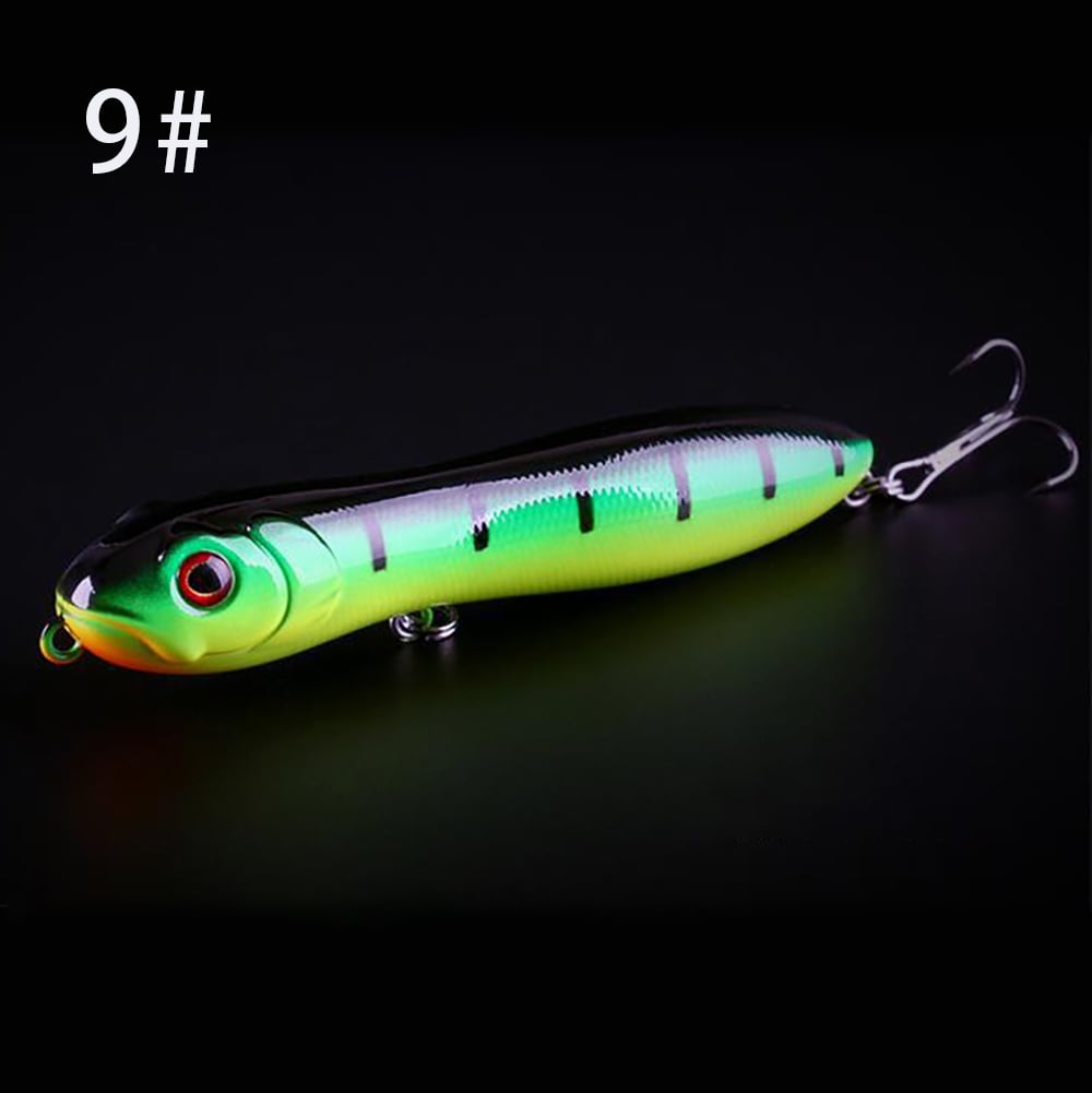 2 of 4in Fishing Spook Pencil Lure Floating Topwater Loud Noisy Bait ...