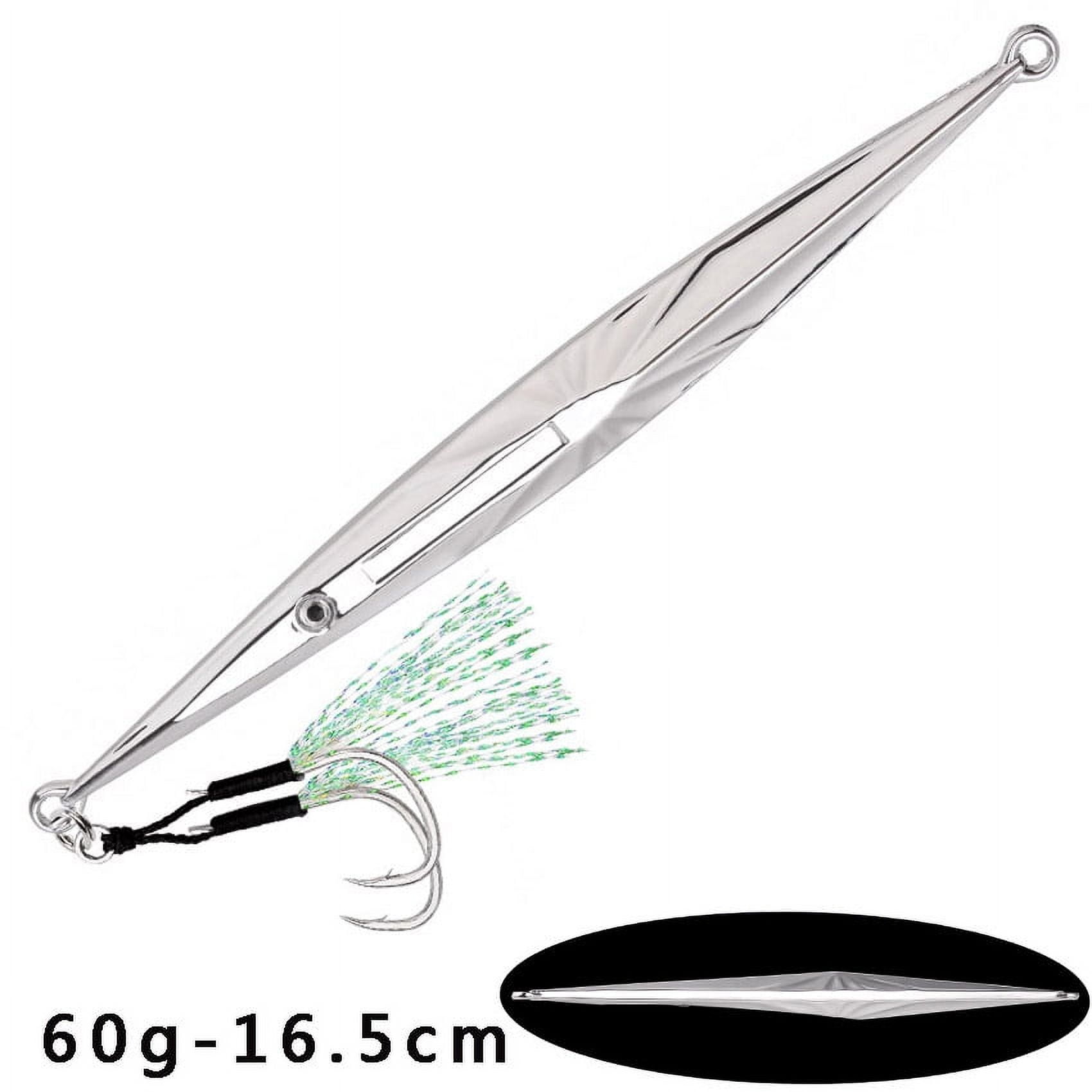 2 of Chrome Jig Sea Fishing Saltwater Fast Sinking Metal Jigs Slow ...