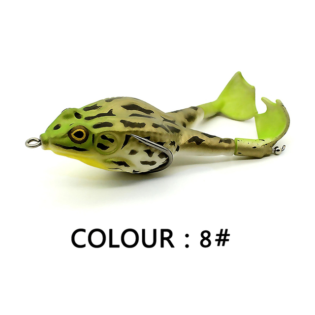 2 of Frog Type Topwater Lure Silicone Thunder Fishing Lure 8/9/10 CM ...