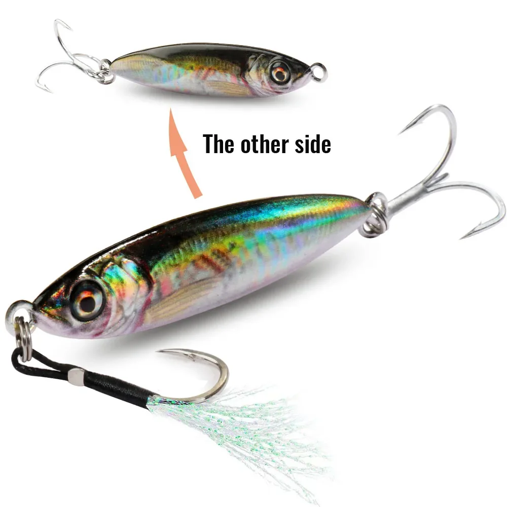 2 of Metal Jig Lure 20g 30g 40g Spinner 3D Eye Popper Sinking Pencil ...
