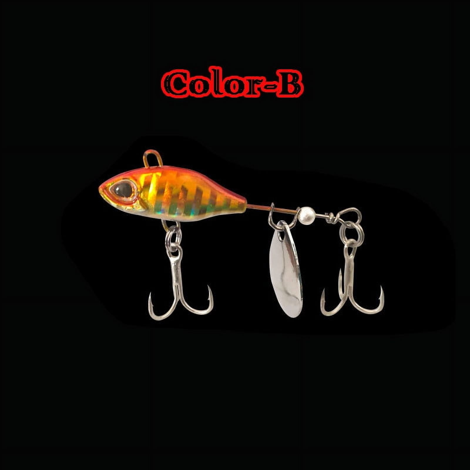 2 of Metal Vib Fishing Lure Vortex Spinning 7g 10g 14g Rotating Sequins ...