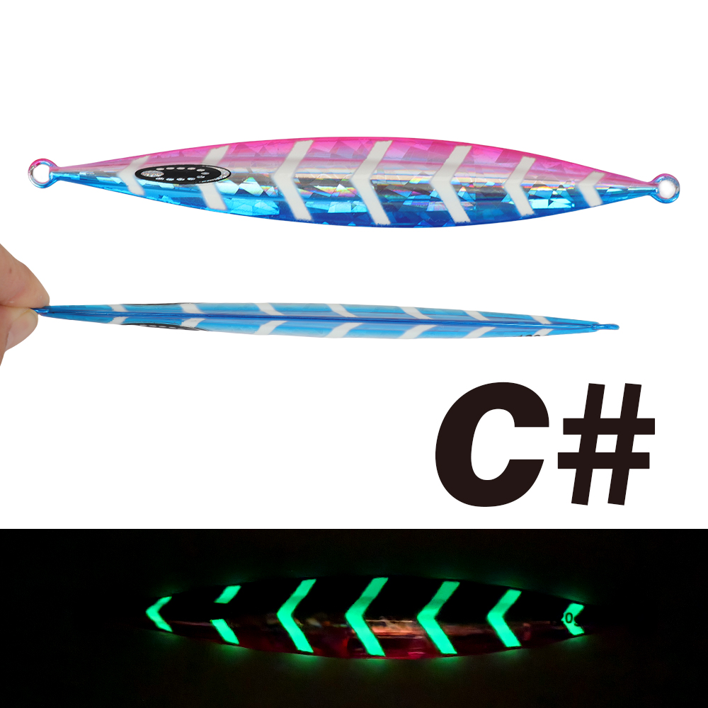 2 of NEW Slow Sinking Metal Jig 120g 150g 200g 250g 300g Long Casting Slow Sinking Fall Jigs ...