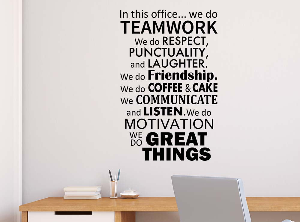 Imposing Design Positive Art Word, Removable Sayings, Office Teamwork ...