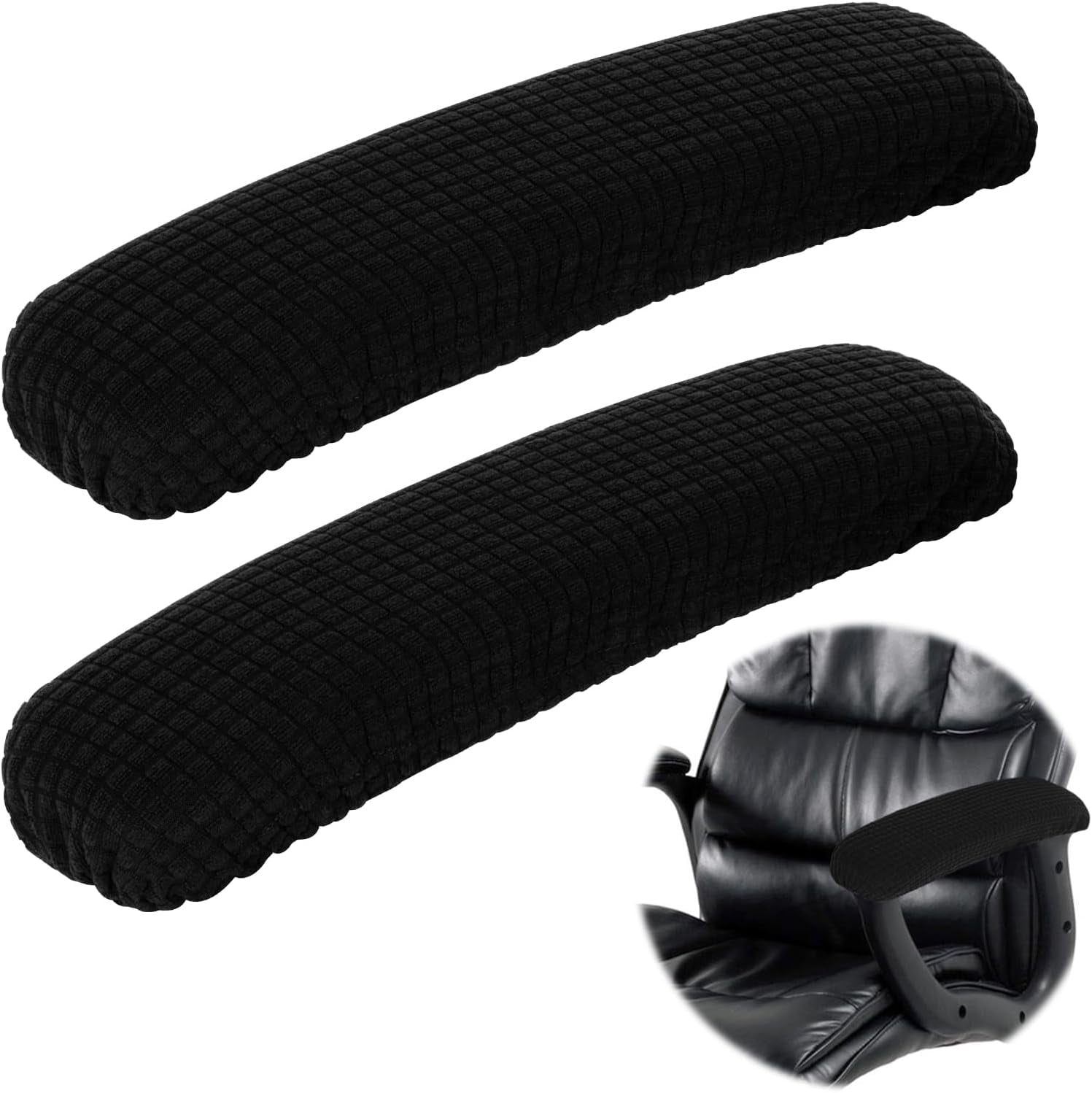 2 office chair armrest covers - noise-reducing elastic computer chair ...