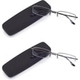 2 or 3 -Pack Blue Light Blocking Reading Glasses with Hard Cases, Semi ...