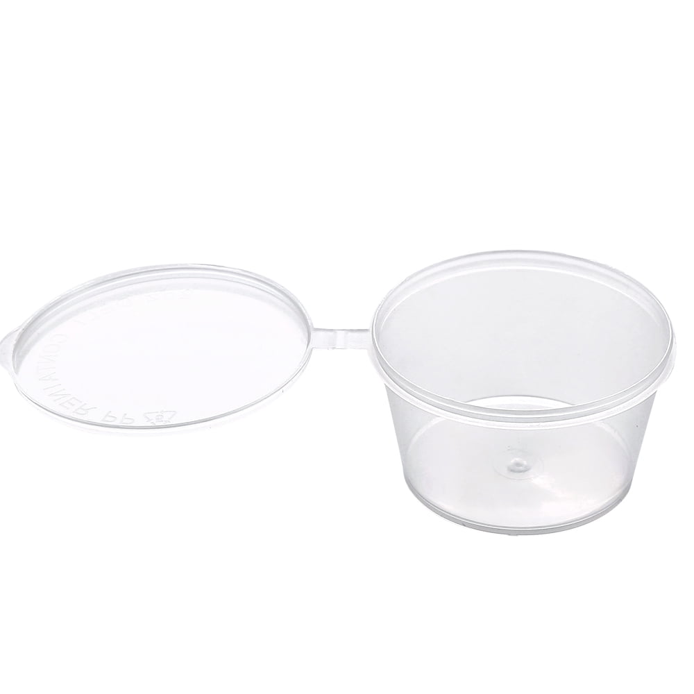 [2 oz. - 100 Sets]Disposable Plastic Portion Cups with Lids, Stackable ...
