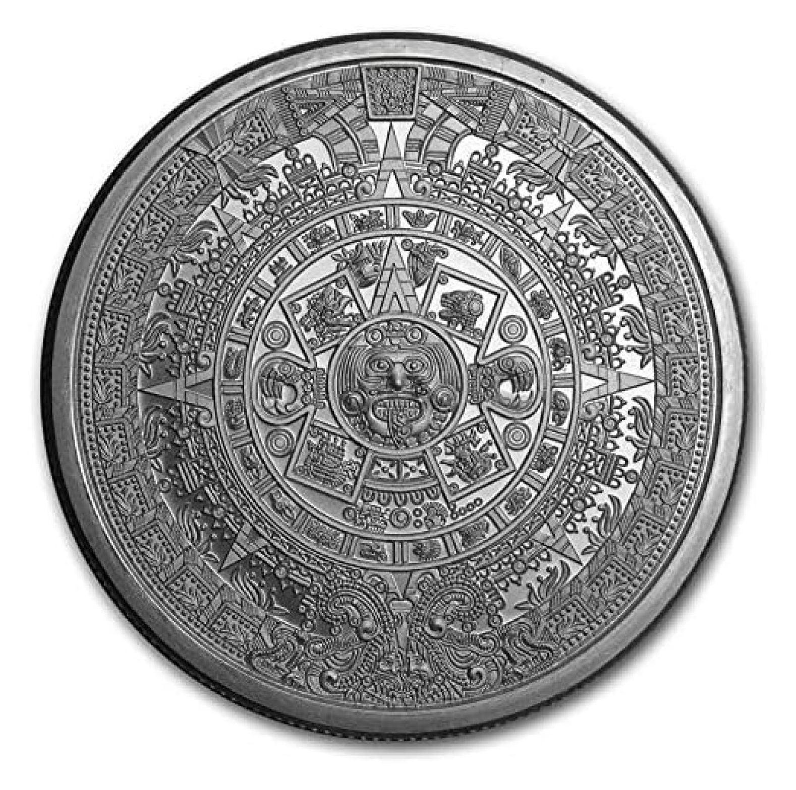 2 oz . Aztec Calendar Stone, Eagle Emperor of Tenochtitlan New ...