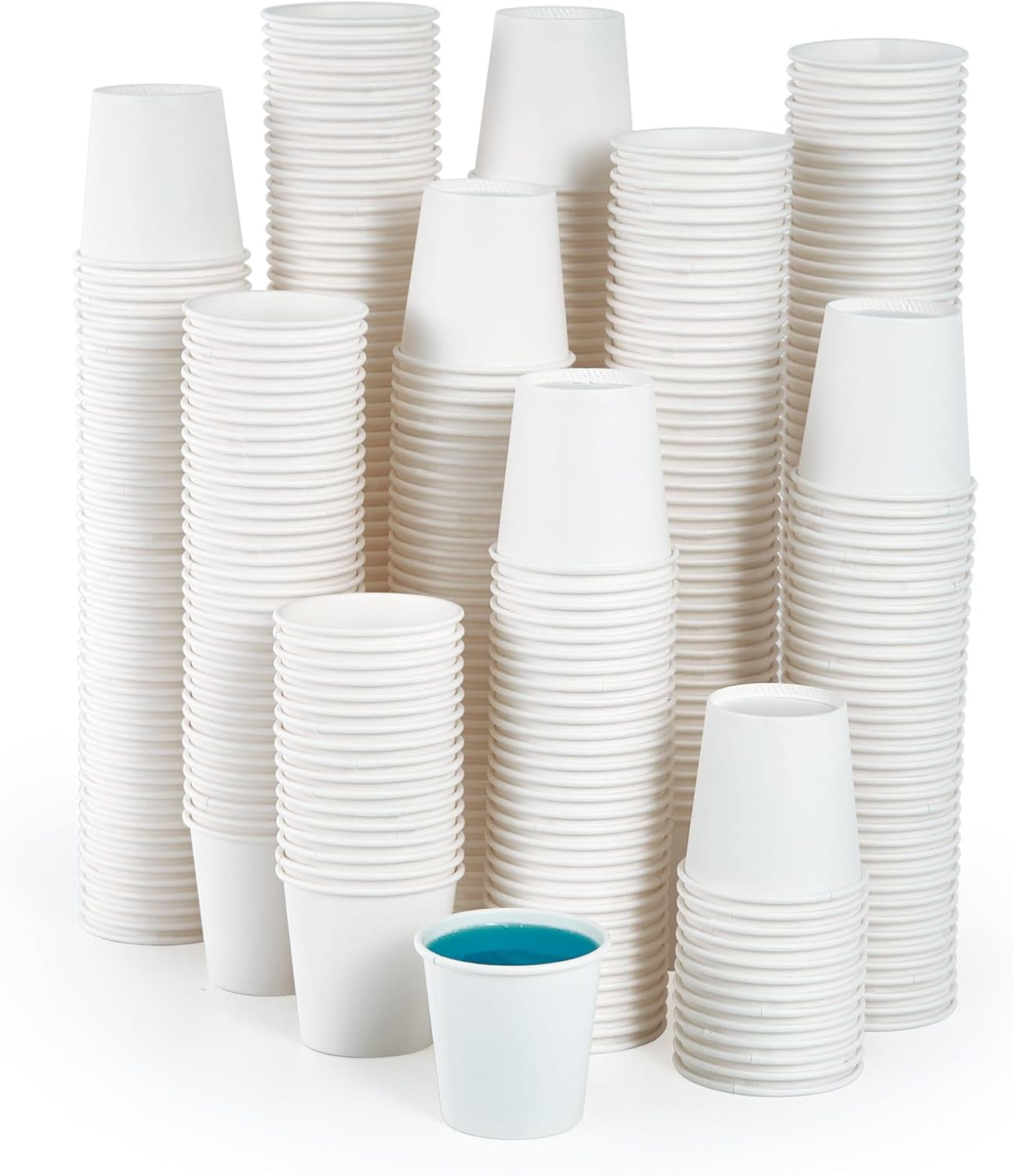 2 oz Bathroom Cups, 360 Pack Small Paper Cups, White Mouthwash Cups ...