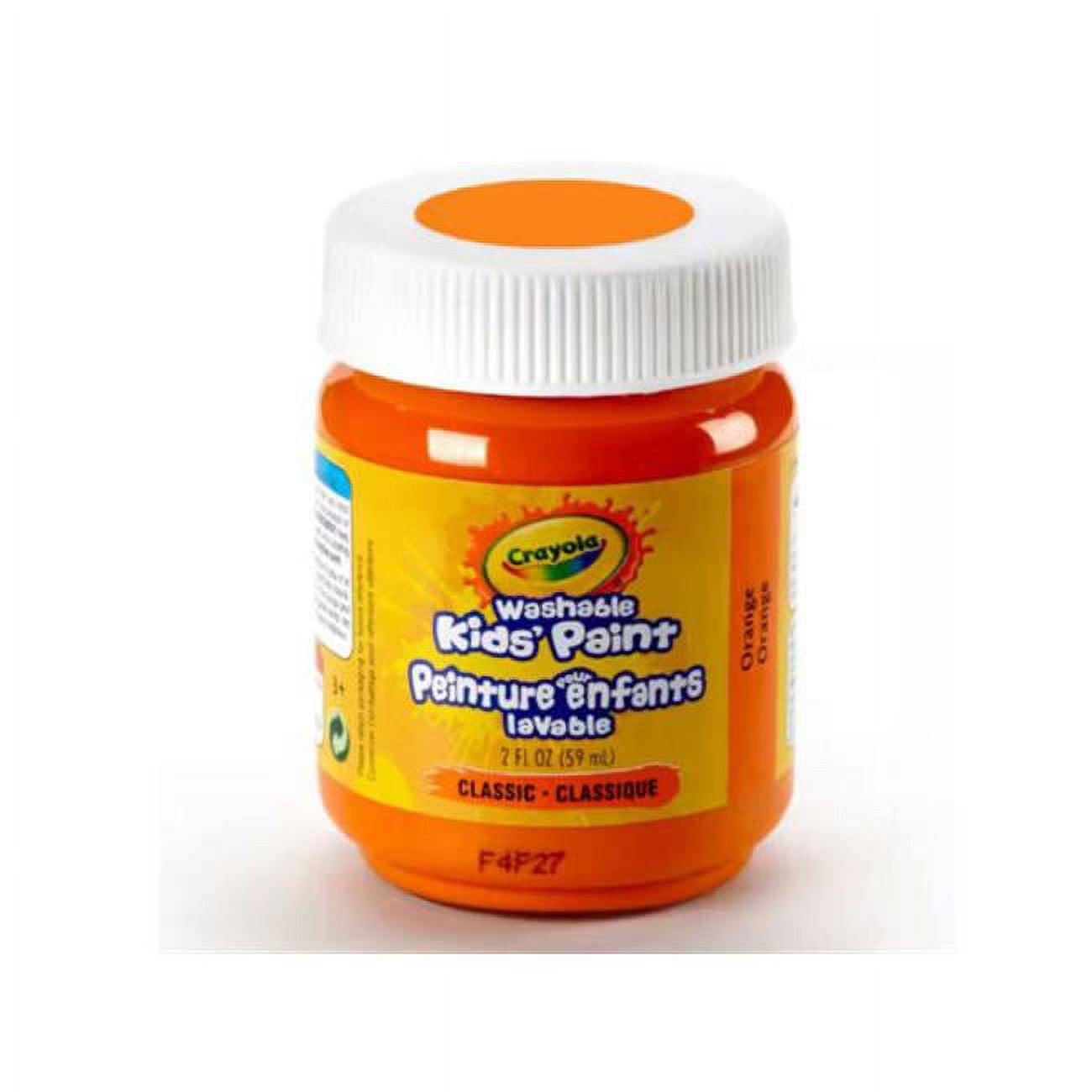 2 oz Crayola Washable Kids Paint, Orange - Pack of 12 - Walmart.com