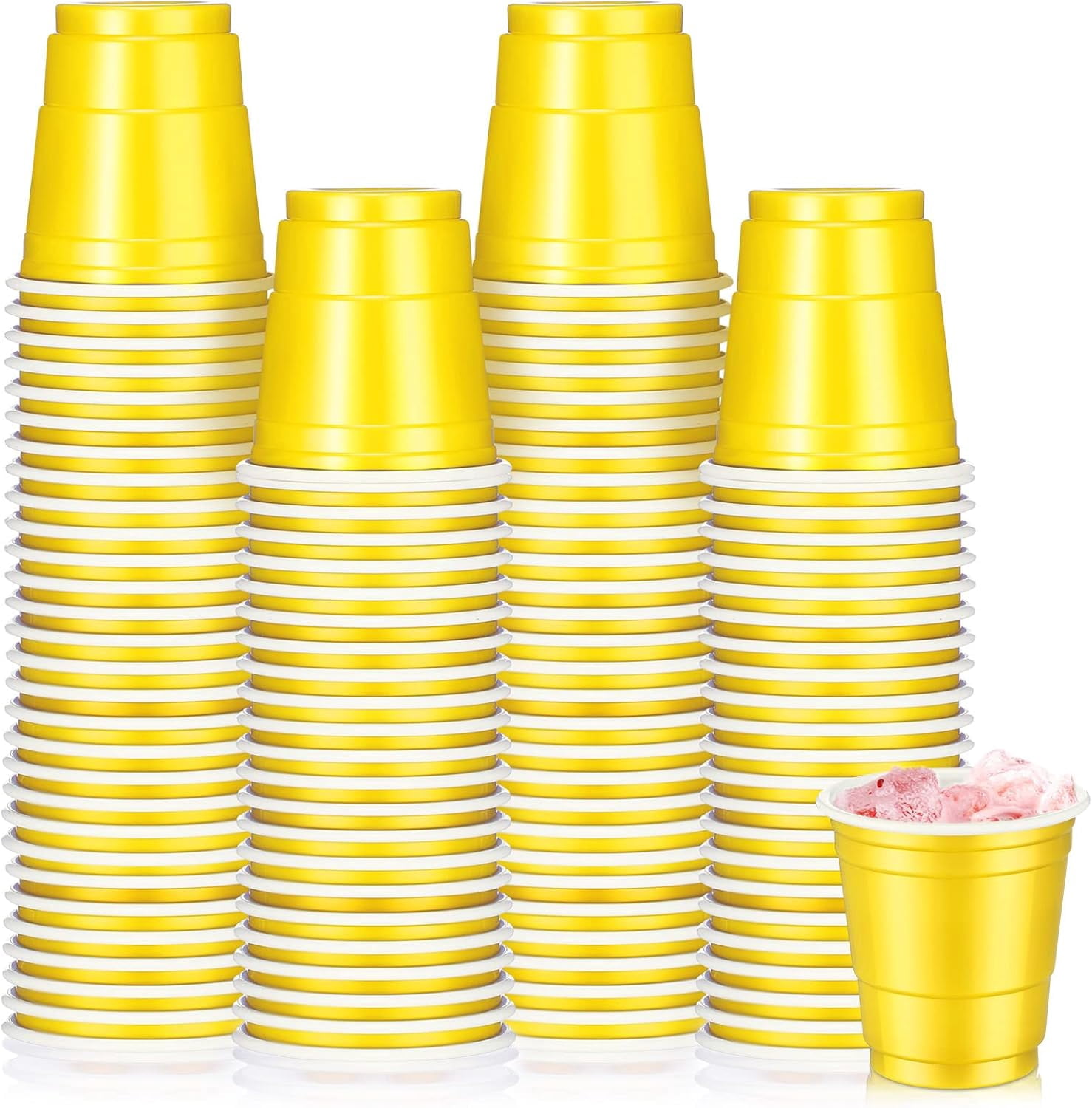 2 oz Disposable Shot Cups, 100 Pack Mini Plastic Party Cups for Wedding ...