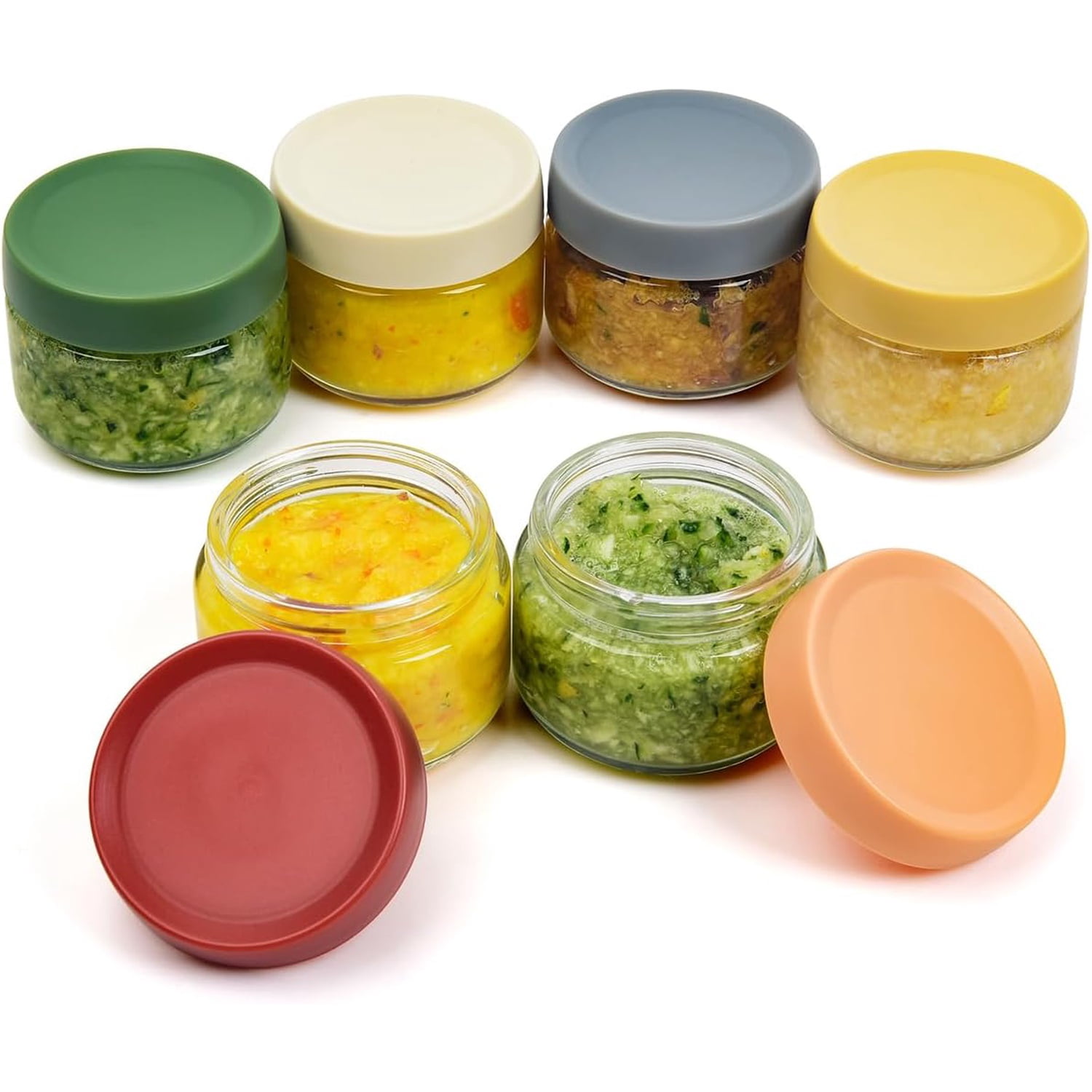 2 oz Glass Dressing Containers To Go Sauce Cups Mini Condiment Dip Jars ...